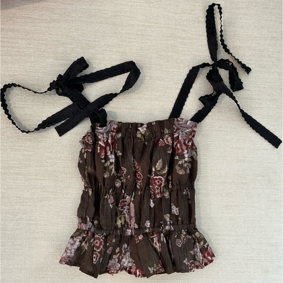 Brock Collection | Tops | Brock Collection Cottagecore Pleated Ruched ...